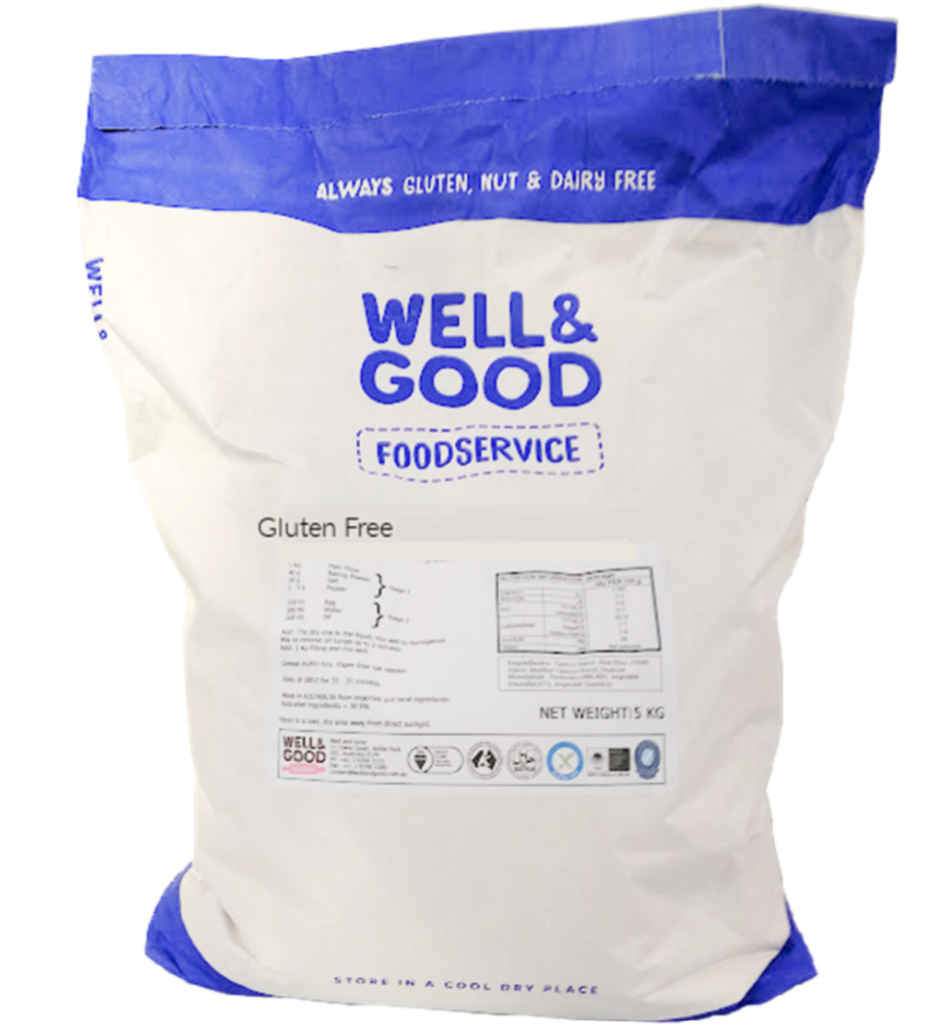 CAKE MIX UTILITY GLUTEN FREE WELL & GOOD 15KG | Fermex Distributors